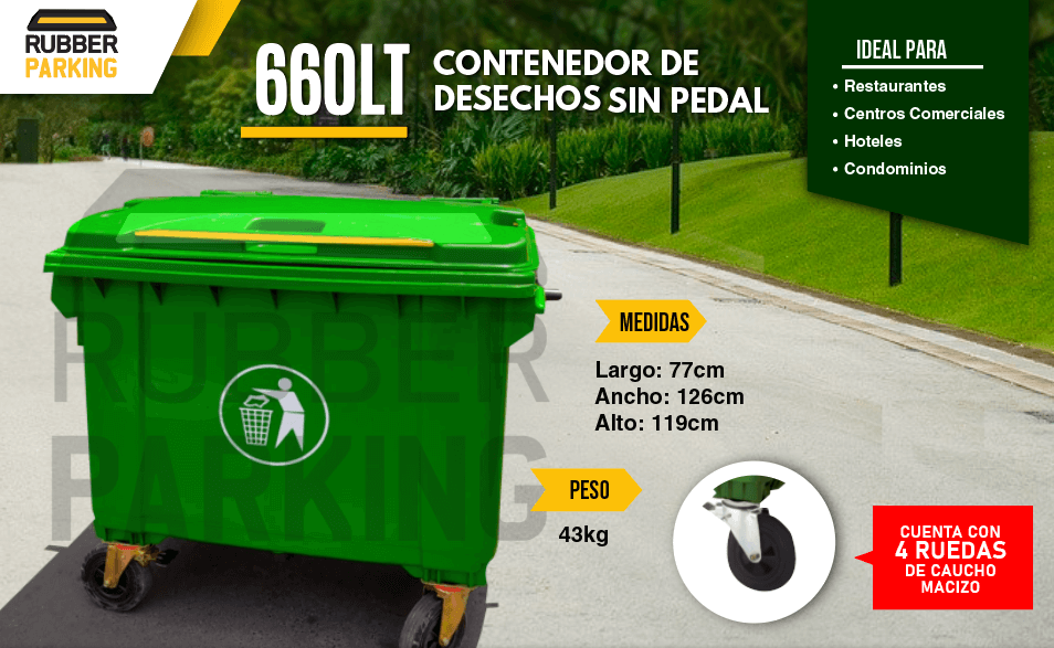 Contenedor de Residuos con Ruedas (660LTS)